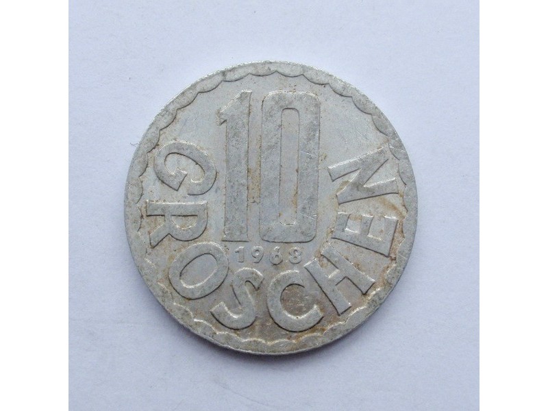 Austria 10 groša 1968