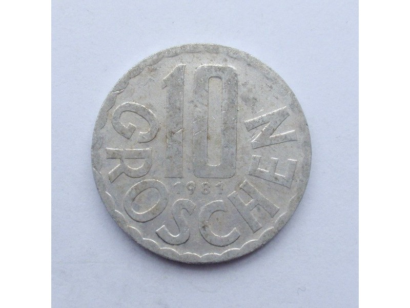 Austria 10 groša 1981
