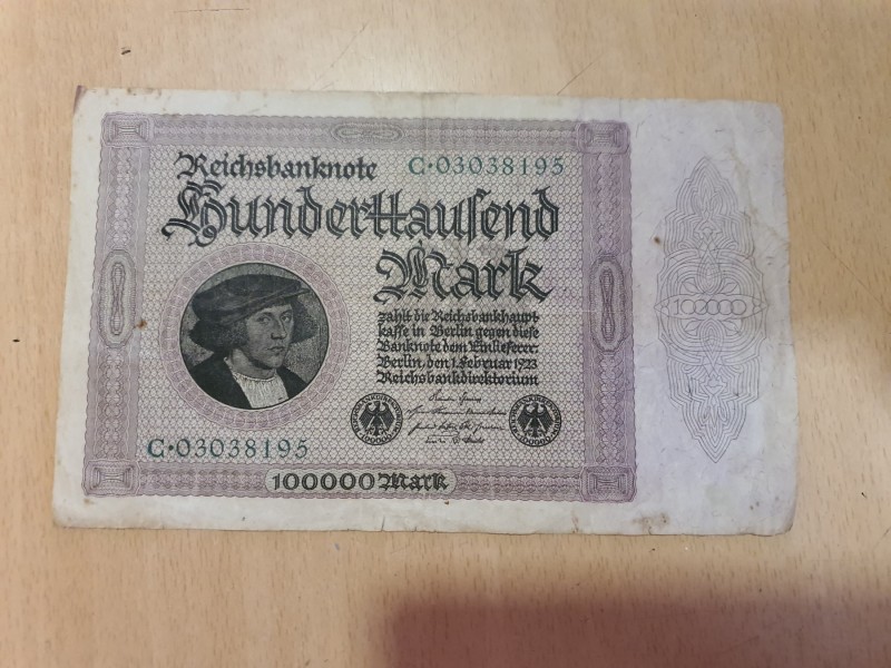 100000 nemačkih maraka 1923