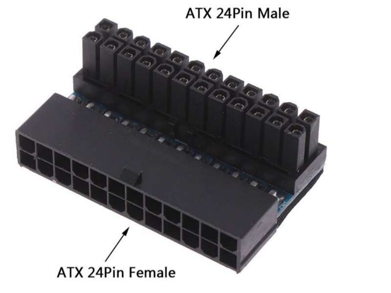 ATX 24 Pin ugao 90stepeni Novo 2kom