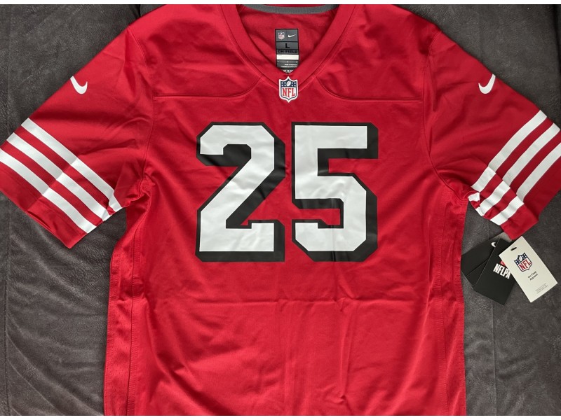 Original NFL dres San Francisco 49ers Elijah Mitchell L