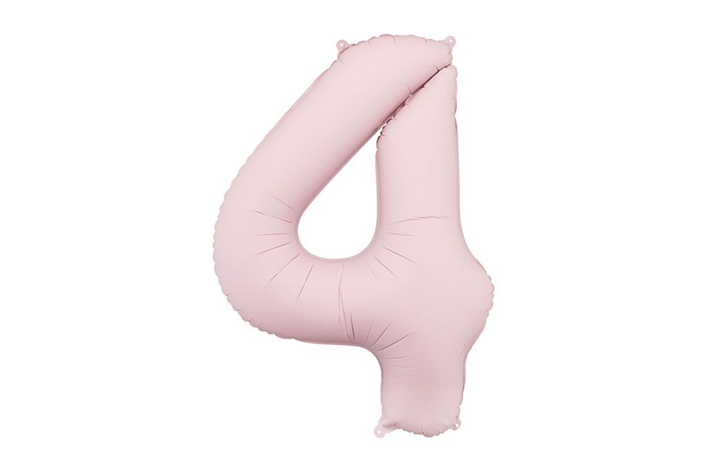 Broj 4 mat roze – 86cm