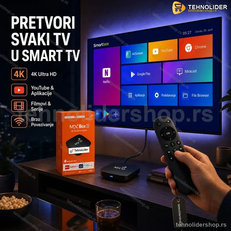 MX10 Android Smart TV tranformator