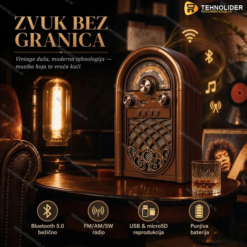 Retro radio Bluetooth zvučnik R-1950BTL