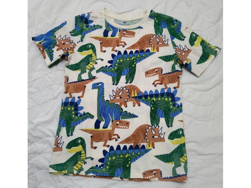 H&M majica 134/140 Dinosaurusi