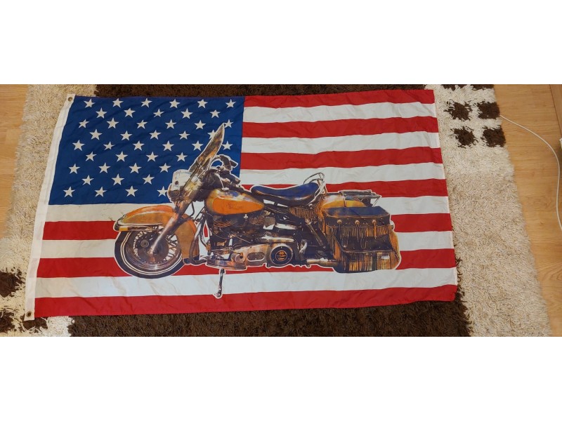 Americka zastava Motor Chopper