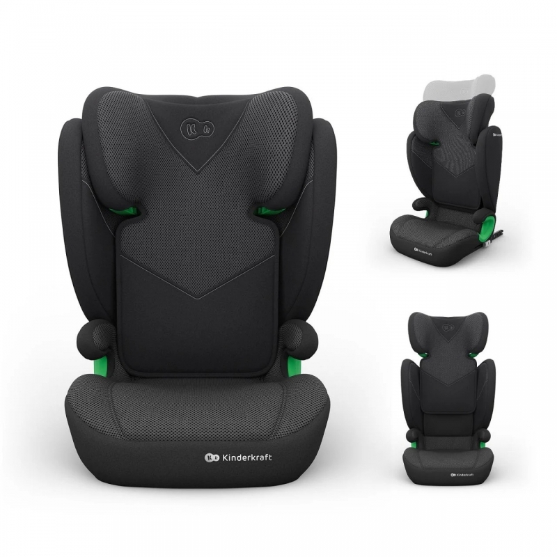 KINDERKRAFT JUNIOR FIX 2 PLUS ISOFIX I-SIZE AUTO SEDIŠTE 100-150CM BLACK