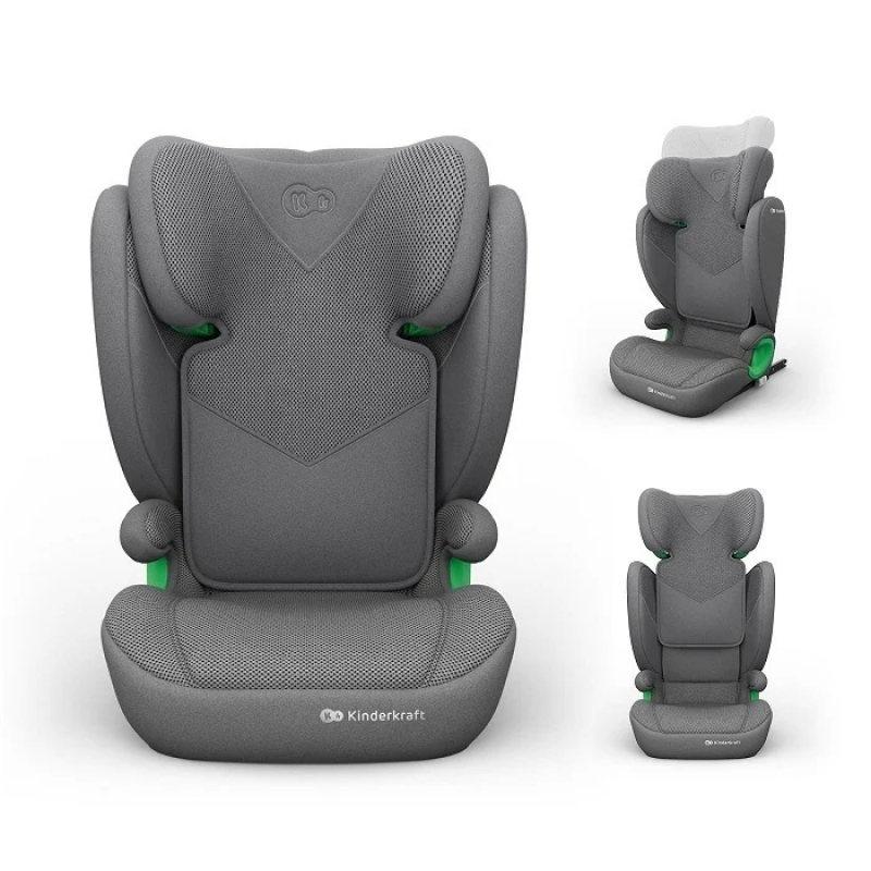 KINDERKRAFT JUNIOR FIX 2 PLUS ISOFIX I-SIZE AUTO SEDIŠTE 100-150CM GREY