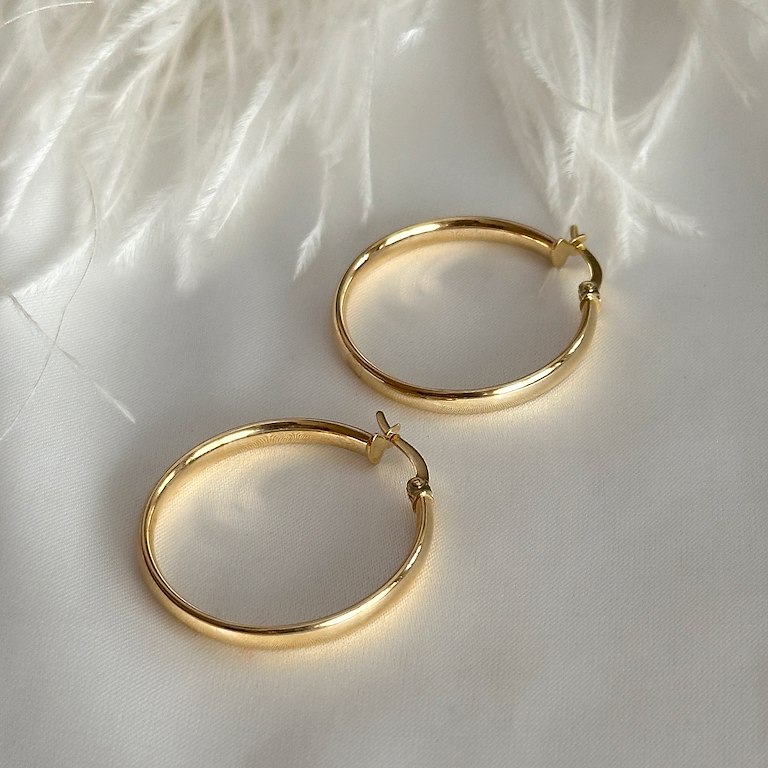Oble zlatne alke prečnika 28 mm