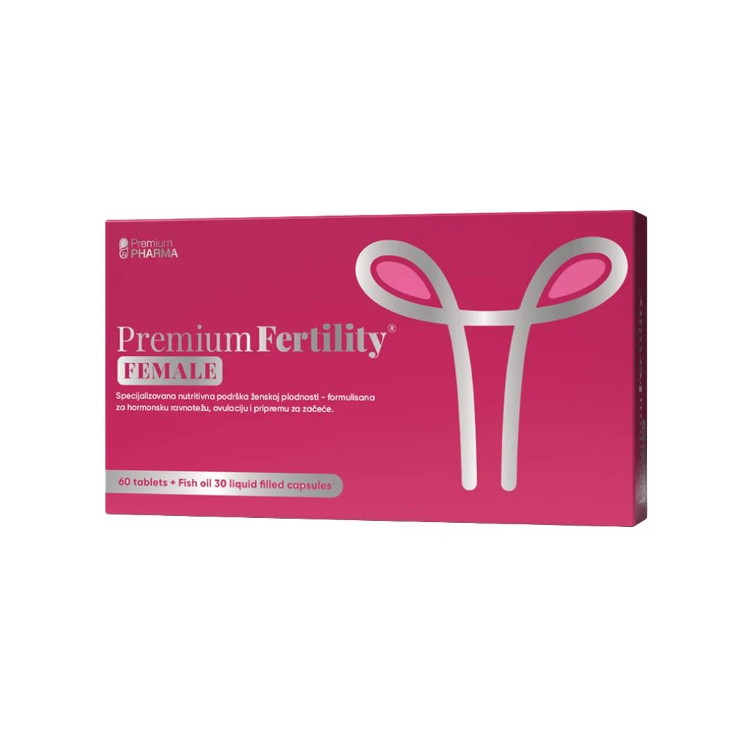 Premium Fertility® FEMALE 60 Tableta i 30 Kapsula za Plodnost i Hormonsku Ravnotežu kod Žena