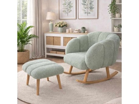 Atelier del Sofa Fotelja i tabure Lotus Green