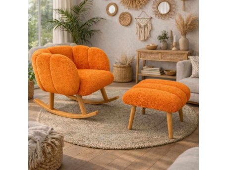 Atelier del Sofa Fotelja i tabure Lotus Orange