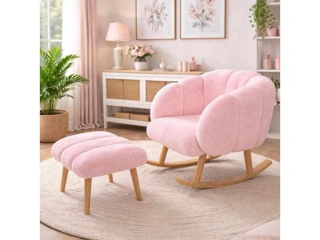Atelier del Sofa Fotelja i tabure Lotus Pink