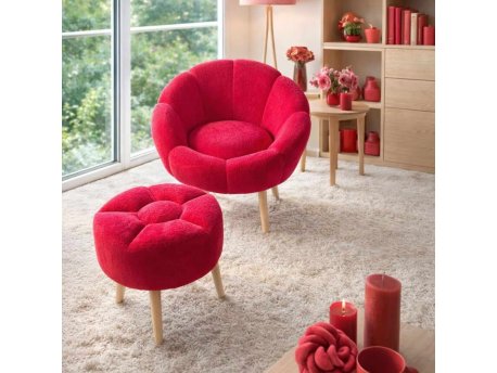 Atelier del Sofa Fotelja i tabure Lida Fuchsia