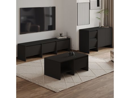 HANAH HOME Set za dnevnu sobu Laris Black
