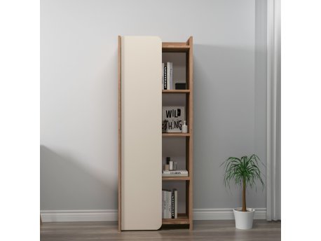 HANAH HOME Polica za knjige Suave Walnut Beige