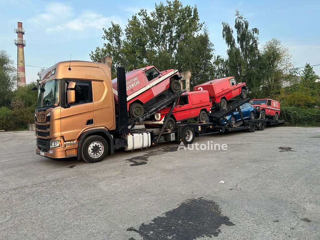 Scania R500 autotransporter + prikolica autotransportera