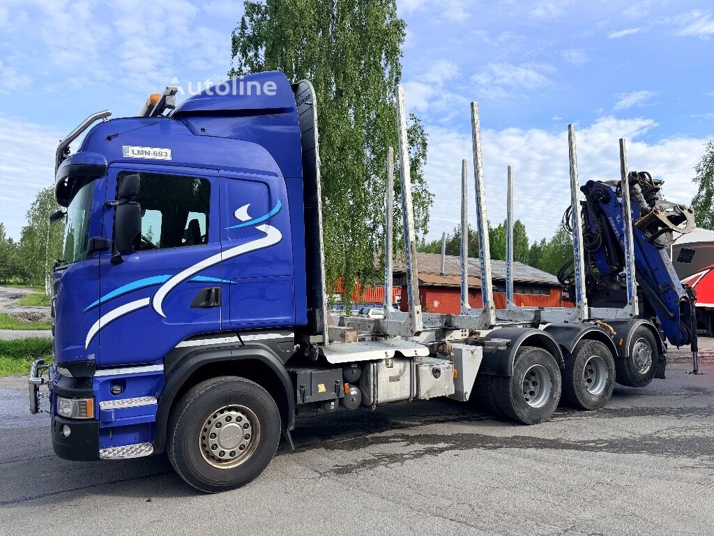 Scania R730 V8 Kesla Z Hyttinosturilla kamion za prevoz drva