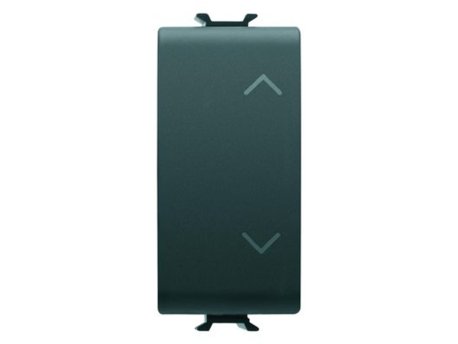 GEWISS GW12140 - Unipolarni taster - NO + NO 10A - sa blokadom - simbol SU-DOVN - 250V AC - 1 modul - Satin Black - ChoruSmart