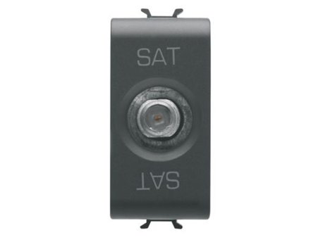 GEWISS GW12371 - TV / SAT utičnica Direktan F Ženski konektor - Satin Crna - ChoruSmart