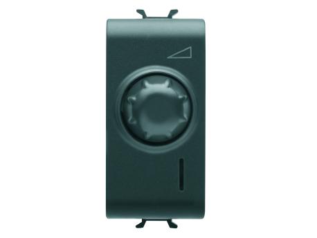 GEWISS Elektronski, univerzalni rotirajući regulator - 230 V AC 50 Hz - SATIN BLACK – 1 MODUL - CHORUSMART