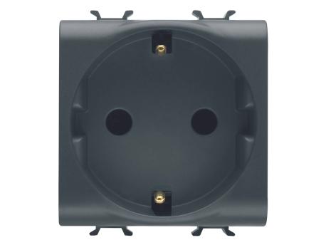 GEWISS GW12241 Socket 2M 2P + PE 16A Nemački standard Crna