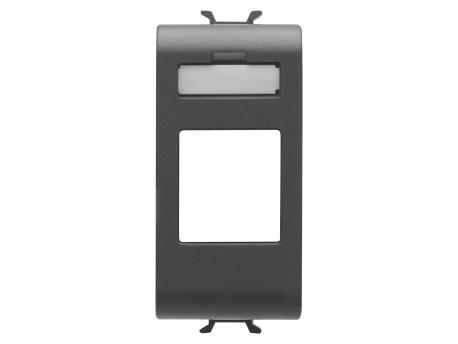 GEWISS Adapter za kućište konektora za podatke- TIP AMP / keystone priključak - 1 MODUL - SATIN BLACK - CHORUSMART