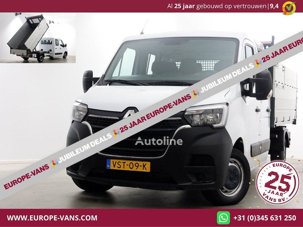 Renault Master T35 2.3 dCi 145pk L3 D.C. Kipper met hoge boorden 11-2022 kamion kiper < 3.5t