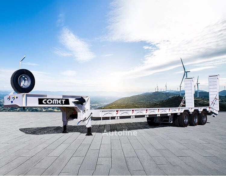 Nova Comet 3 Axle Equipment Transport Lowbed Semi Trailer for Sale in Ghana poluprikolica sa niskom platformom