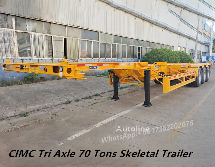 Nova CIMC Tri Axle Skeletal Trailer for Côte d'Ivoire poluprikolica za prevoz kontejnera