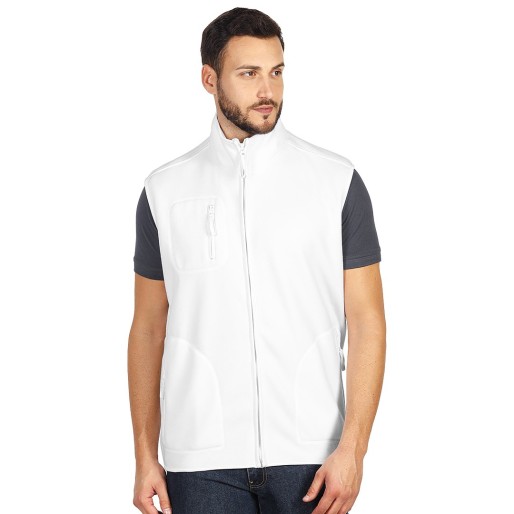 POLARIS VEST, PRSLUK OD BRUŠENOG FLISA, BELI