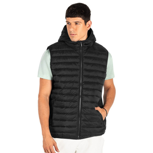 LIBERTY HOOD VEST MEN, PRSLUK SA KAPULJAČOM, CRNI