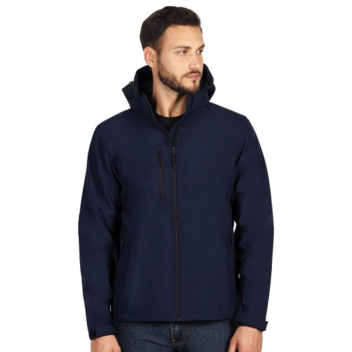PROTECT MEN, SOFTSHELL JAKNA SA SKIDAJUĆOM KAPULJAČOM, PLAVA