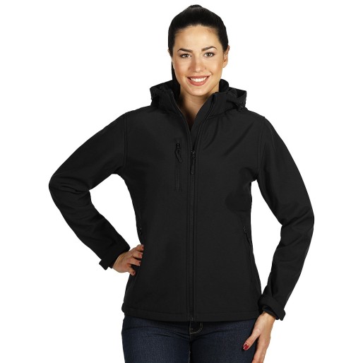 PROTECT WOMEN, ŽENSKA SOFTSHELL JAKNA SA SKIDAJUĆOM KAPULJAČOM CRNA