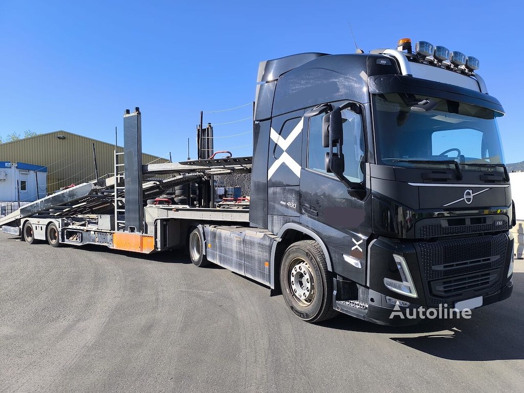 Volvo FM460 XL tegljač + poluprikolica autotransportera