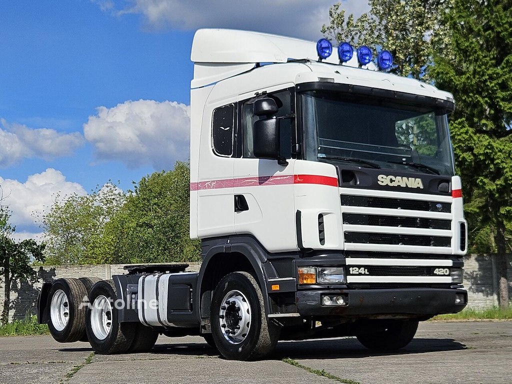 Scania 124L 420 PDE 6x2 10 tyres tegljač