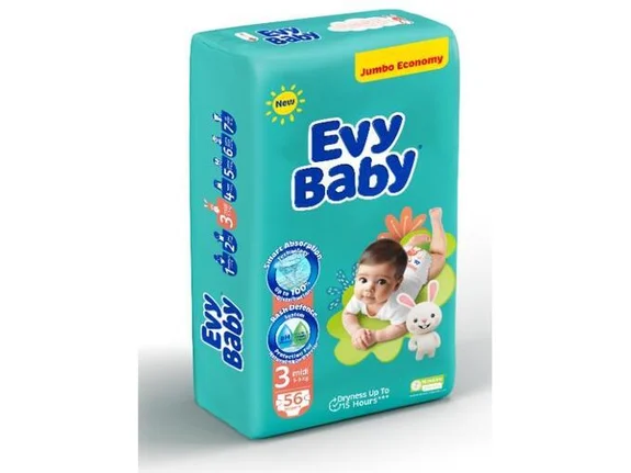 EvyBaby Pelene Jumbo midi 3 56 kom