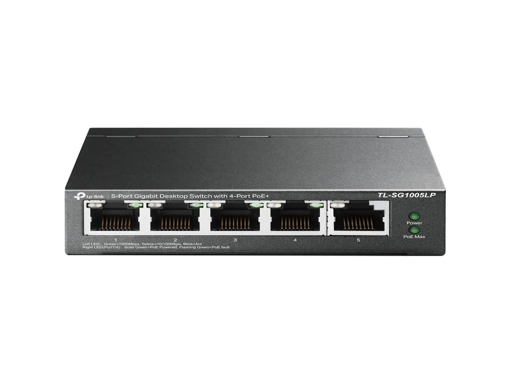 Switch TP-LINK TL-SG1005LP 5-Port Gigabit Desktop Switch with 4-Port PoE+