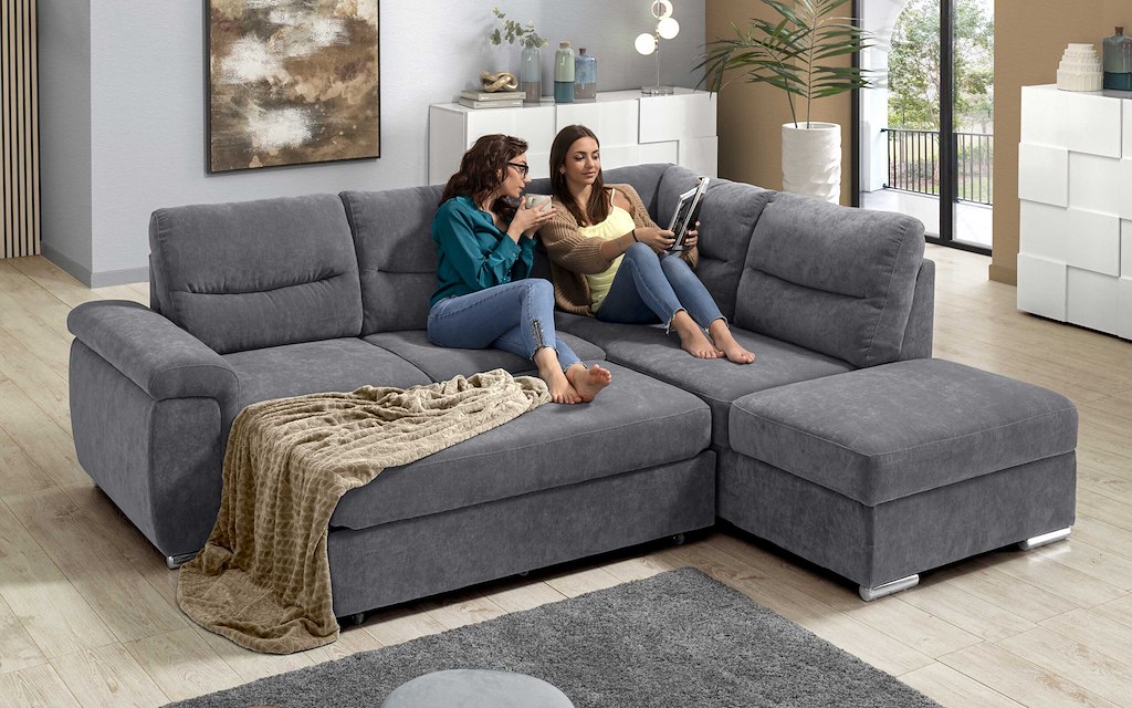Ugaona garnitura ISIDE pull out storage pouf