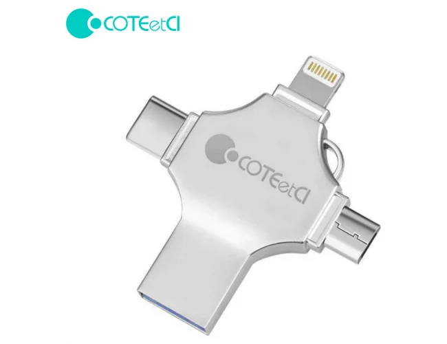 Coteci (CS8836) USB A/micro/C/Lightning flash memorija 128GB