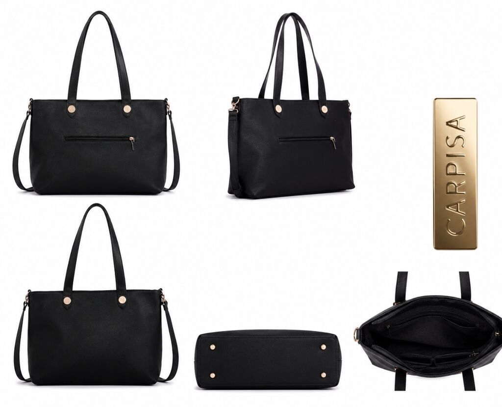 Carpisa ženska torba – elegantna crna tote/šolder torba - Materijal
