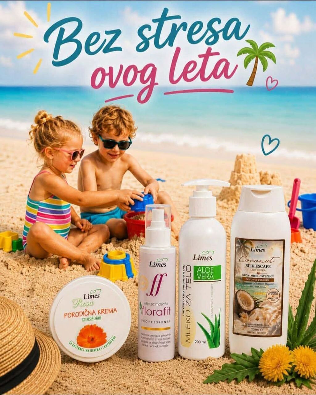 Letnja kolekcija Limes prirodne kozmetike – za negu kože na plaži i