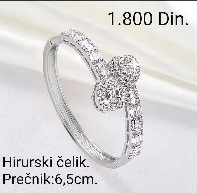 Elegantne narukvice od hirurškog čelika u dve boje sa sjajnim