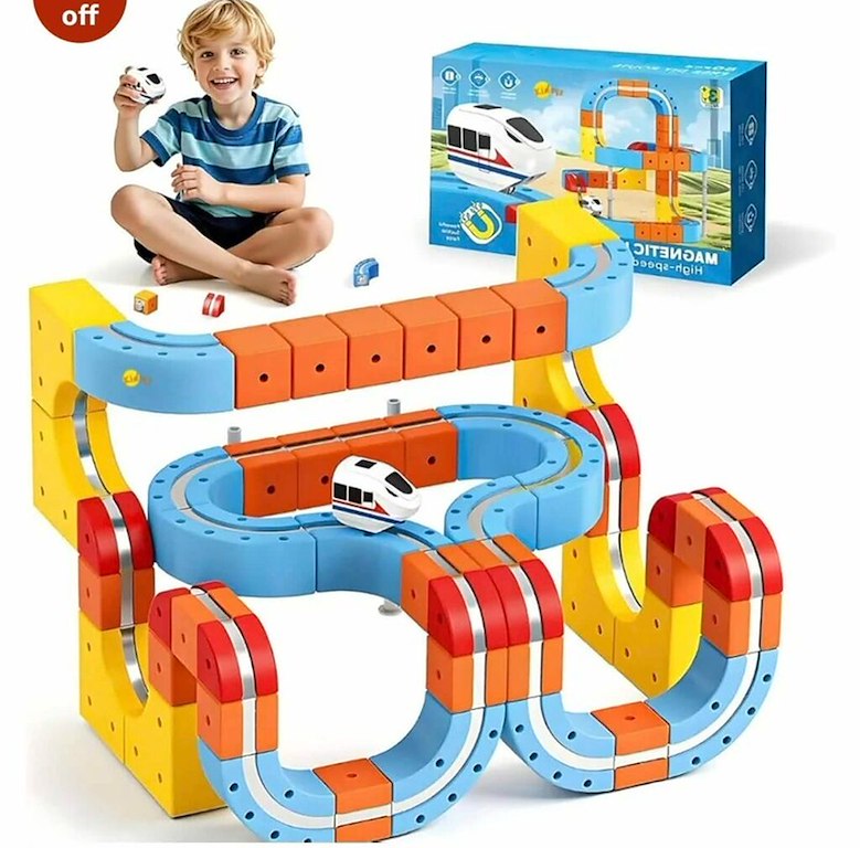   Magnetic DIY Rail Car Set (STEM edukativna igračka) Magnetni