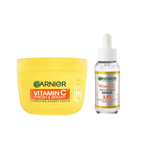 Garnier Skin Naturals Vitamin C serum za lice 30ml + Garnier Vitamin C* Sorbet hidratantna krema za lice 85ml