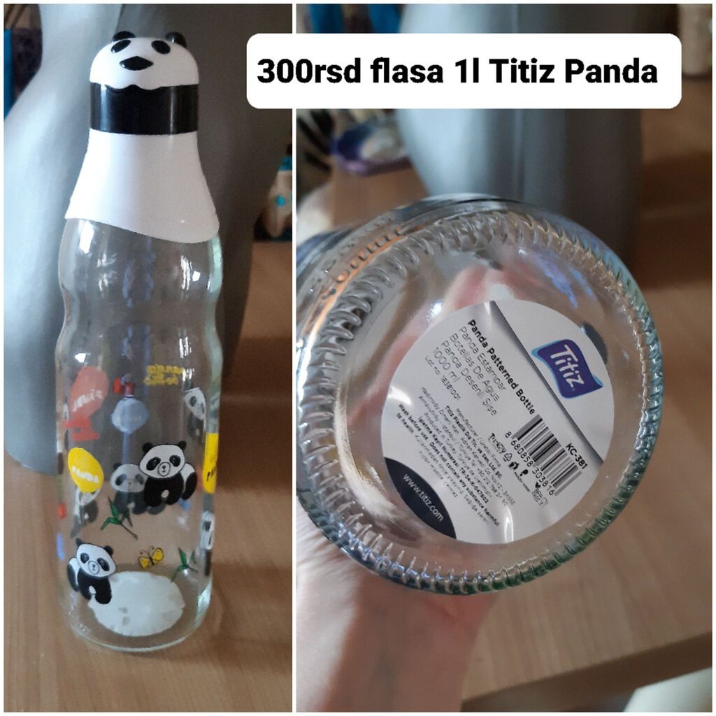 Staklena flaša Titiz Panda – 1 l - Brend: Titiz - Model: Panda