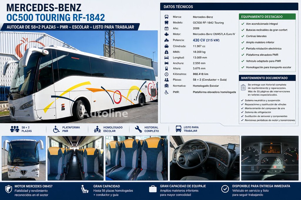 Mercedes-Benz NOGE TOURING +WC turistički autobus