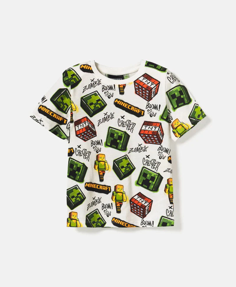 Dečija majica sa uzorkom Minecraft 100% pamuk