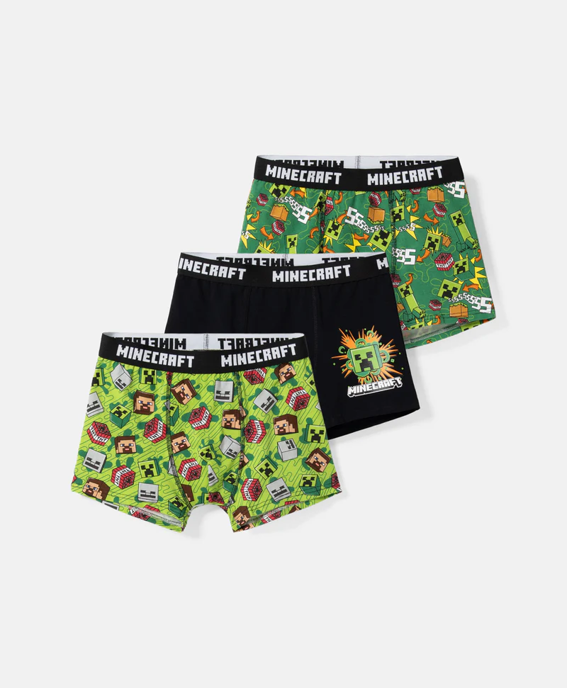 Set od 3 para dečjih bokserica sa motivom Minecraft