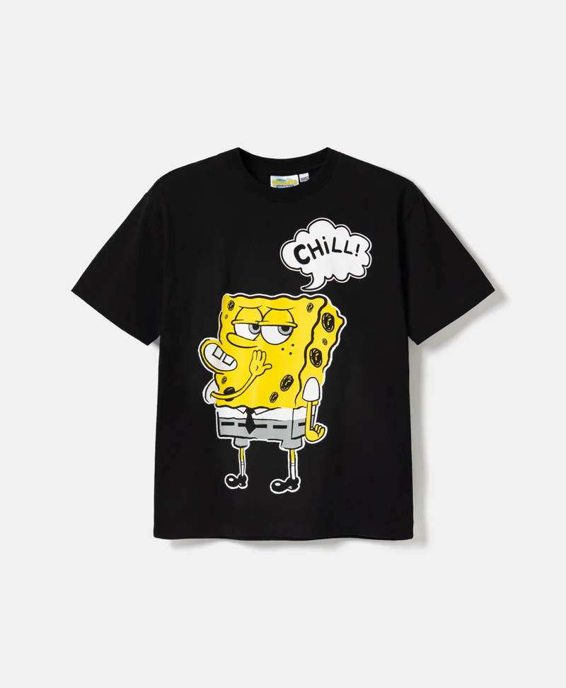 Dečija crna majica SpongeBob 100% pamuk